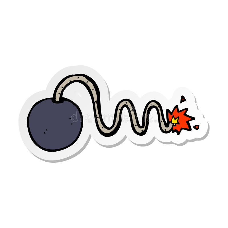 A Creative Sticker of a Cartoon Bomb Stock Vector - Illustration of ...