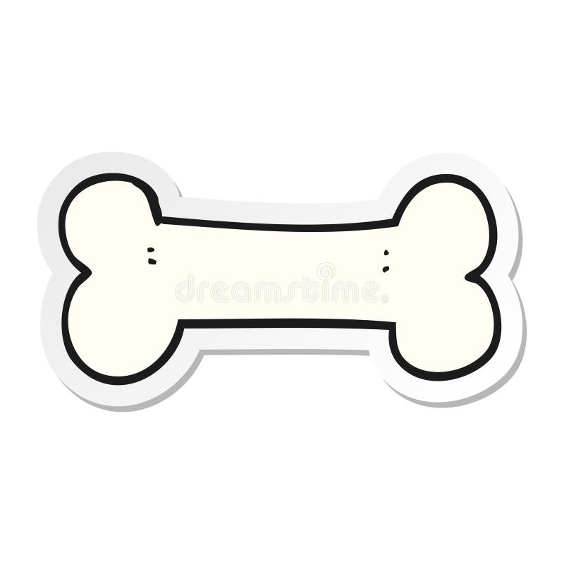 A Creative Sticker of a Cartoon Bone Stock Vector - Illustration of ...