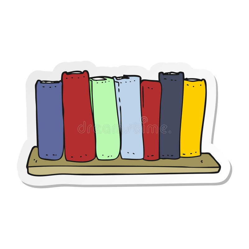 A Creative Sticker of a Cartoon Books Stock Vector - Illustration of ...