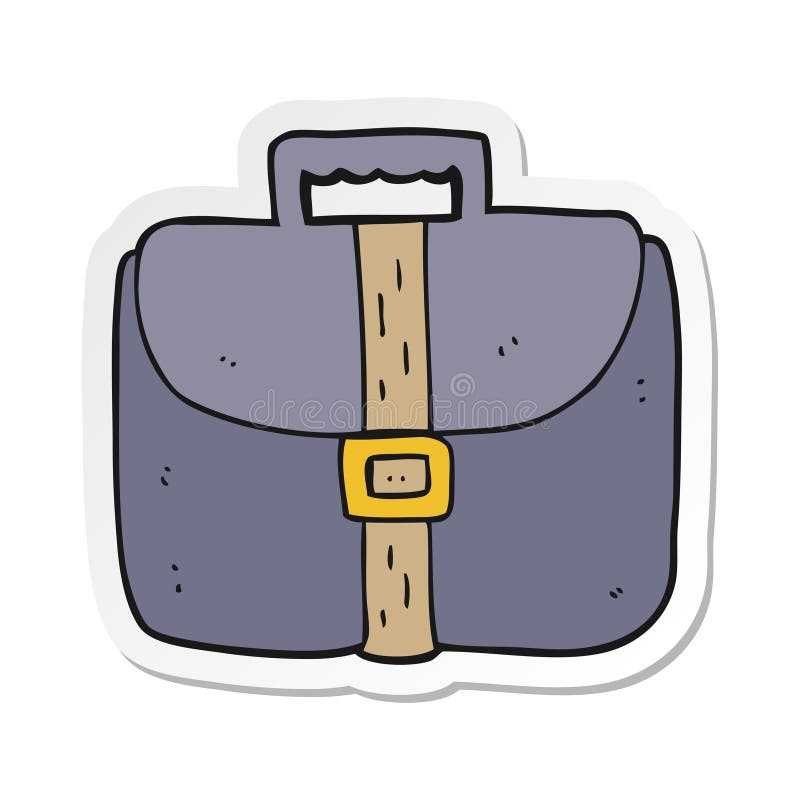 A Creative Sticker of a Cartoon Briefcase Stock Vector - Illustration ...