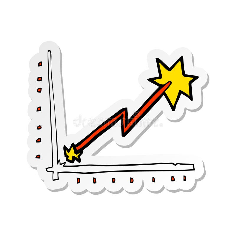 A Creative Sticker of a Cartoon Business Chart Doodle Stock Vector ...