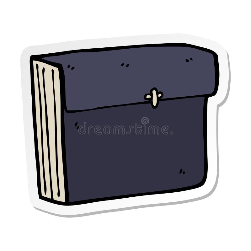 A Creative Sticker of a Cartoon Business Files Stock Vector ...