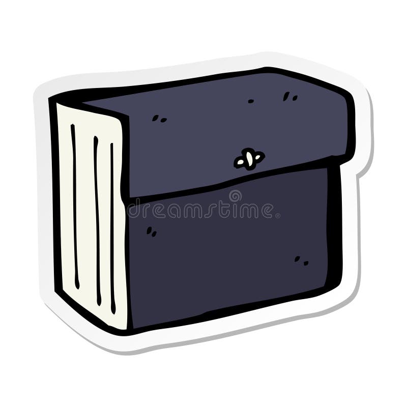 A Creative Sticker of a Cartoon Business Files Stock Vector ...