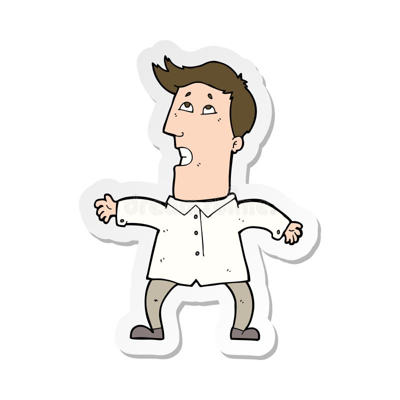 A Creative Sticker of a Cartoon Businessman Stock Vector - Illustration ...