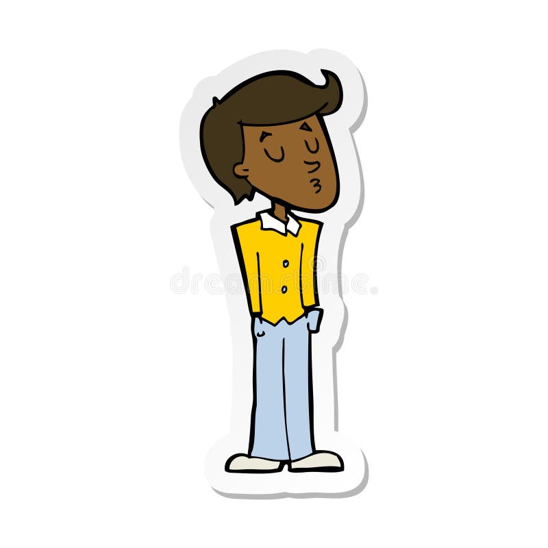 Cartoon calm man stock illustration. Illustration of drawing - 37022423
