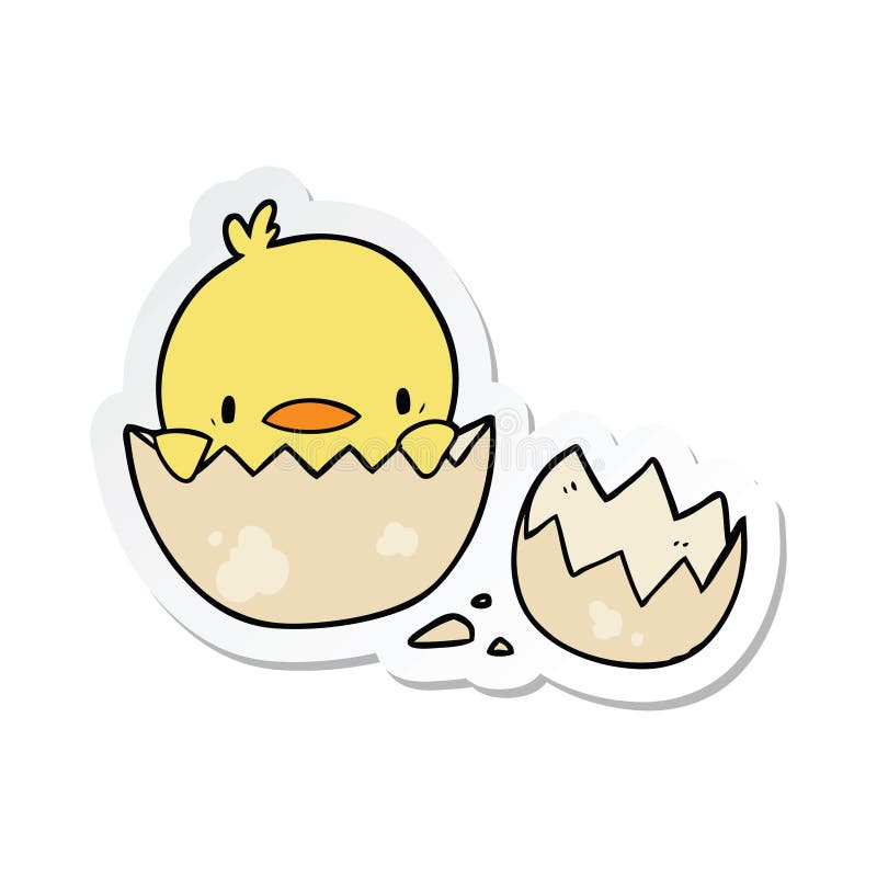 A Creative Sticker of a Cartoon Chick Stock Vector - Illustration of ...