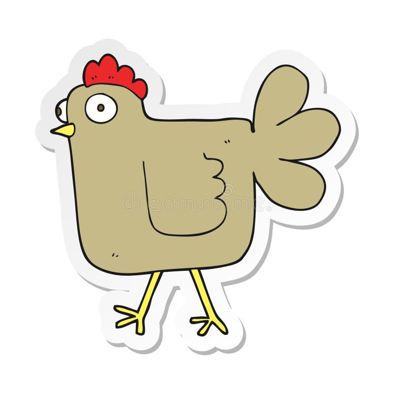 A Creative Sticker of a Cartoon Chicken Stock Vector - Illustration of ...