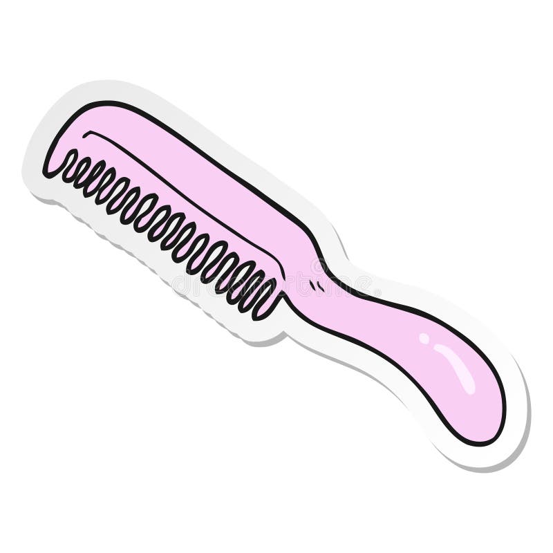 A Creative Sticker of a Cartoon Comb Stock Vector - Illustration of ...
