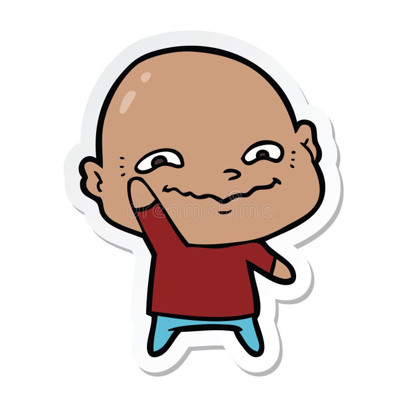 A Creative Sticker of a Cartoon Creepy Guy Stock Vector - Illustration ...