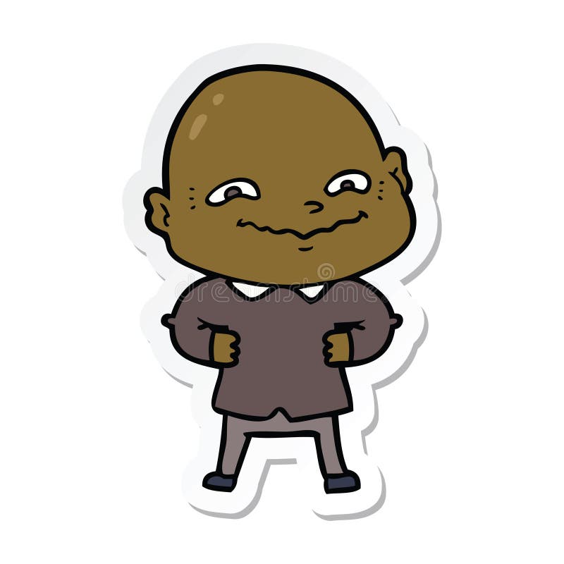 A Creative Sticker of a Cartoon Creepy Guy Stock Vector - Illustration ...