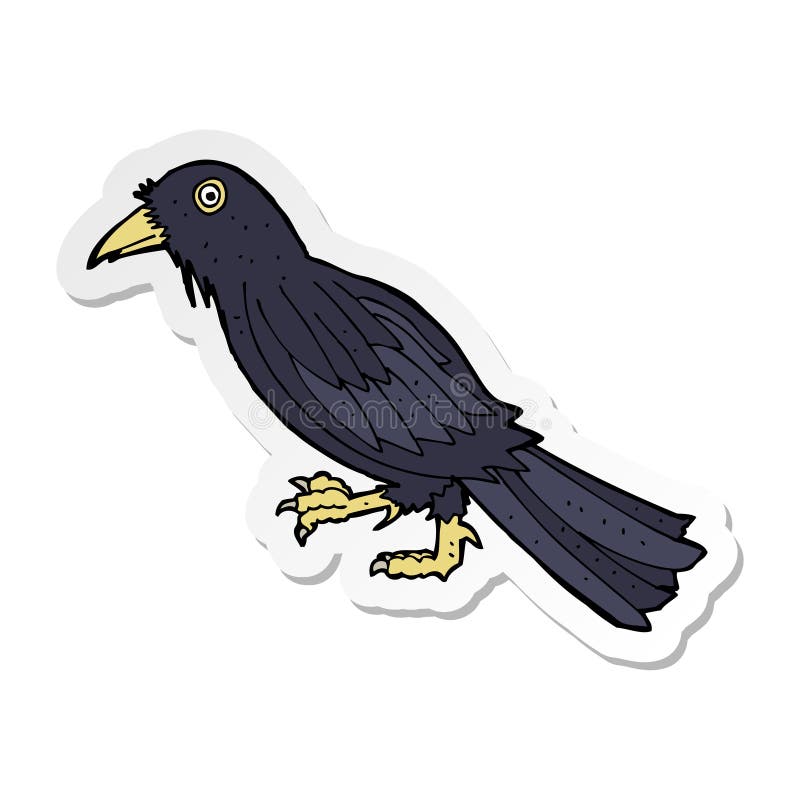 A Creative Sticker of a Cartoon Crow Stock Vector - Illustration of ...