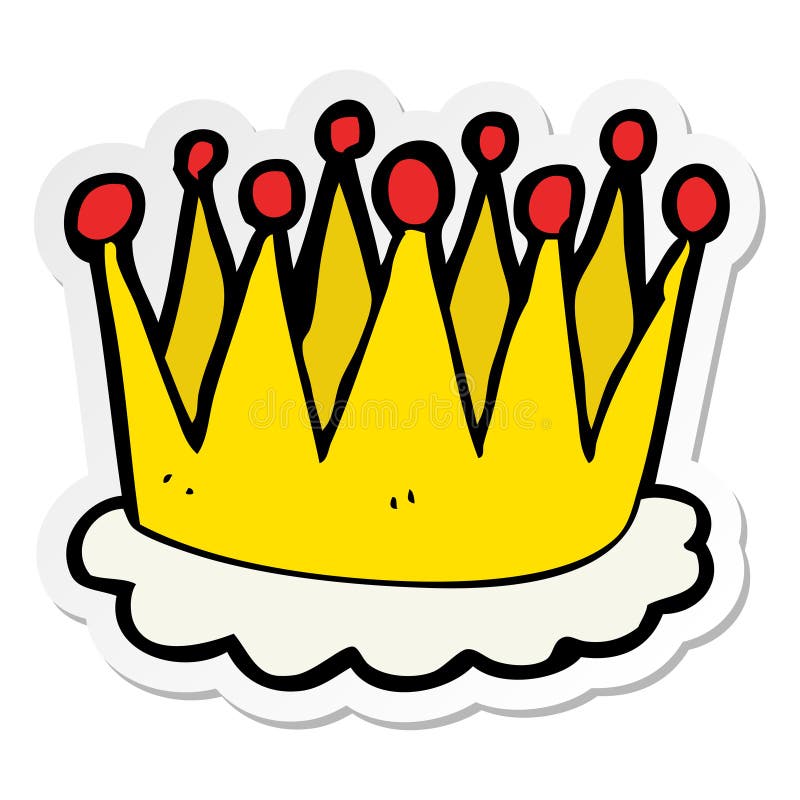 Cartoon crown stock vector. Illustration of crazy, cute - 37037646