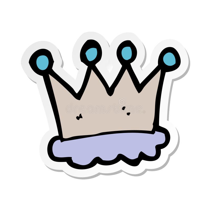 A Creative Sticker of a Cartoon Crown Symbol Stock Vector ...