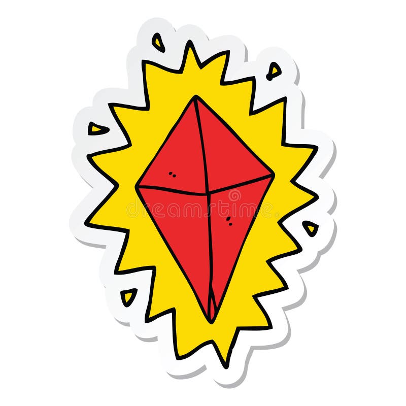 A Creative Sticker of a Cartoon Diamond Stock Vector - Illustration of ...