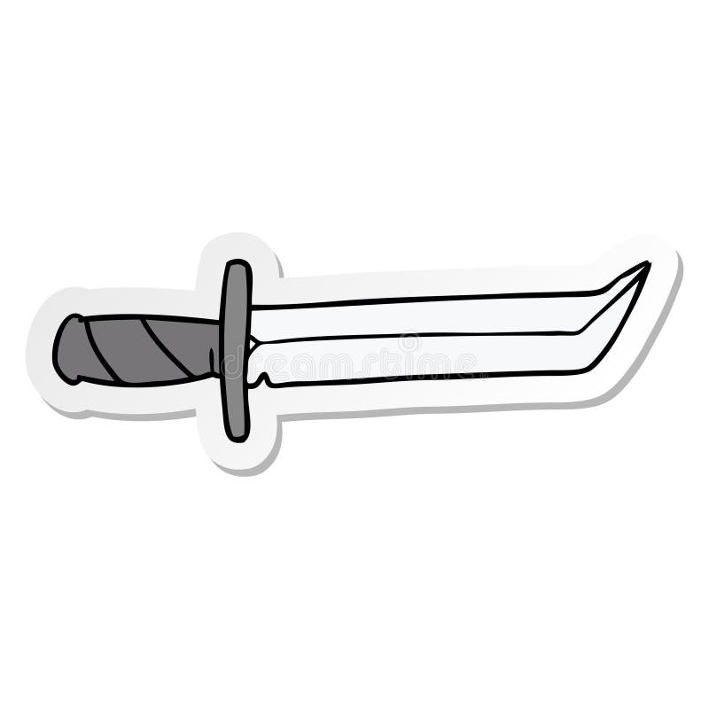 Sticker Decal Cartoon Short Dagger Weapon Medieval Blade Knife Free ...