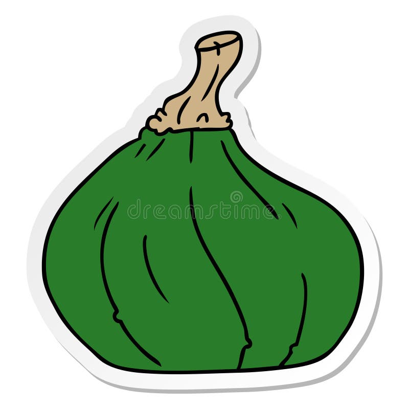 A Creative Sticker Cartoon Doodle of a Squash Stock Vector ...