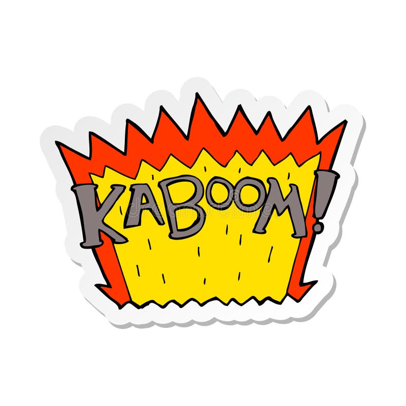 A Creative Sticker of a Cartoon Explosion Stock Vector - Illustration ...