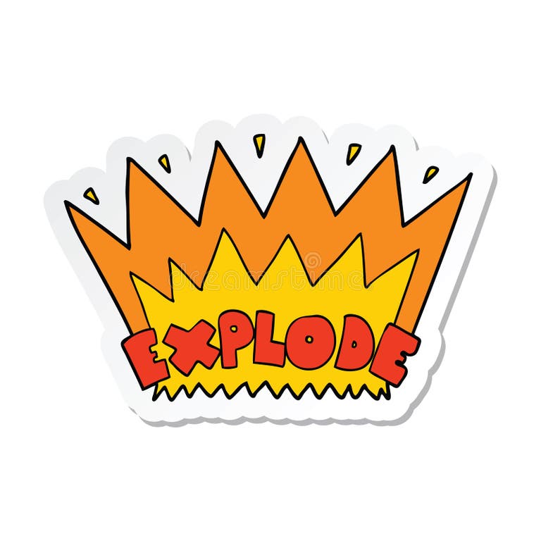 A Creative Sticker of a Cartoon Explosion Stock Vector - Illustration ...