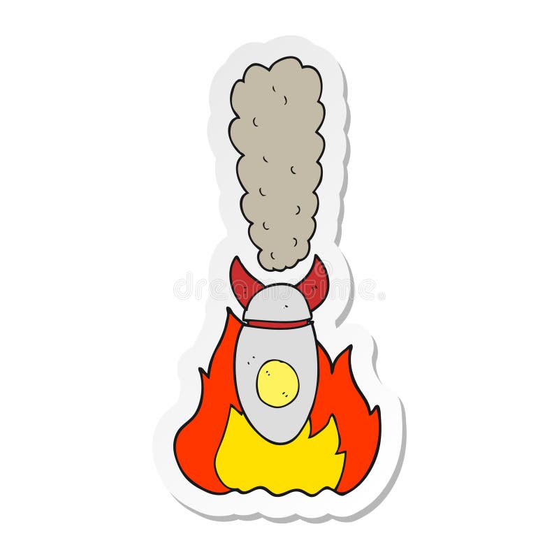 A Creative Sticker of a Cartoon Falling Bomb Stock Vector ...