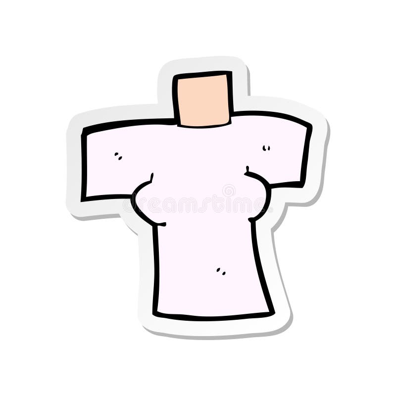 Sticker of a Cartoon Female Body Stock Vector - Illustration of sign ...