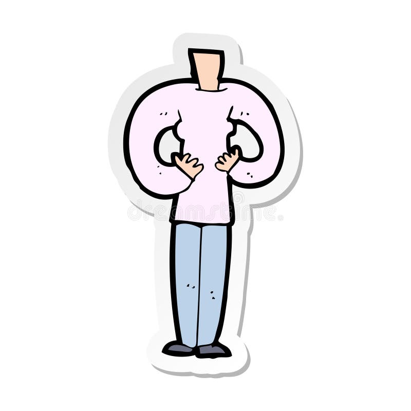 A Creative Sticker of a Cartoon Female Body Stock Vector - Illustration ...