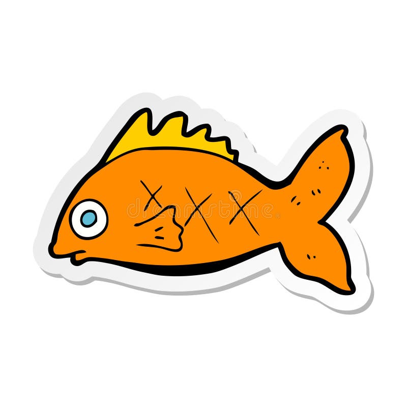 A Creative Sticker of a Cartoon Fish Stock Vector - Illustration of ...
