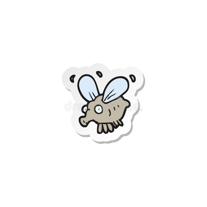 A Creative Sticker of a Cartoon Fly Stock Vector - Illustration of ...