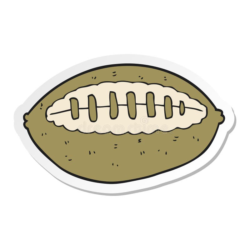A Creative Sticker of a Cartoon Football Stock Vector - Illustration of ...