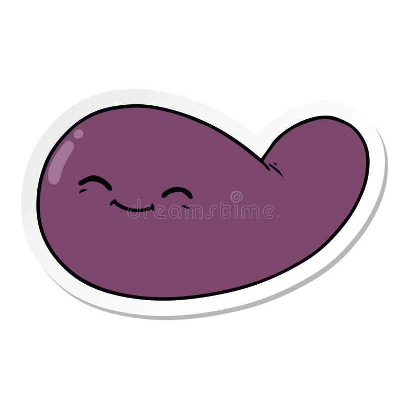 A Creative Sticker of a Cartoon Gall Bladder Stock Vector ...