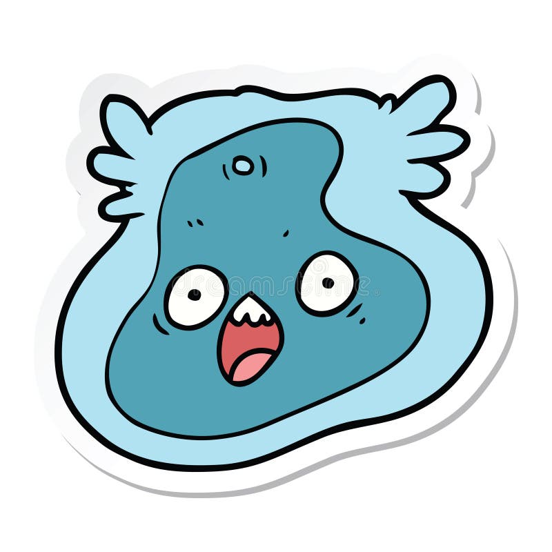 A Creative Sticker of a Cartoon Germ Stock Vector - Illustration of ...