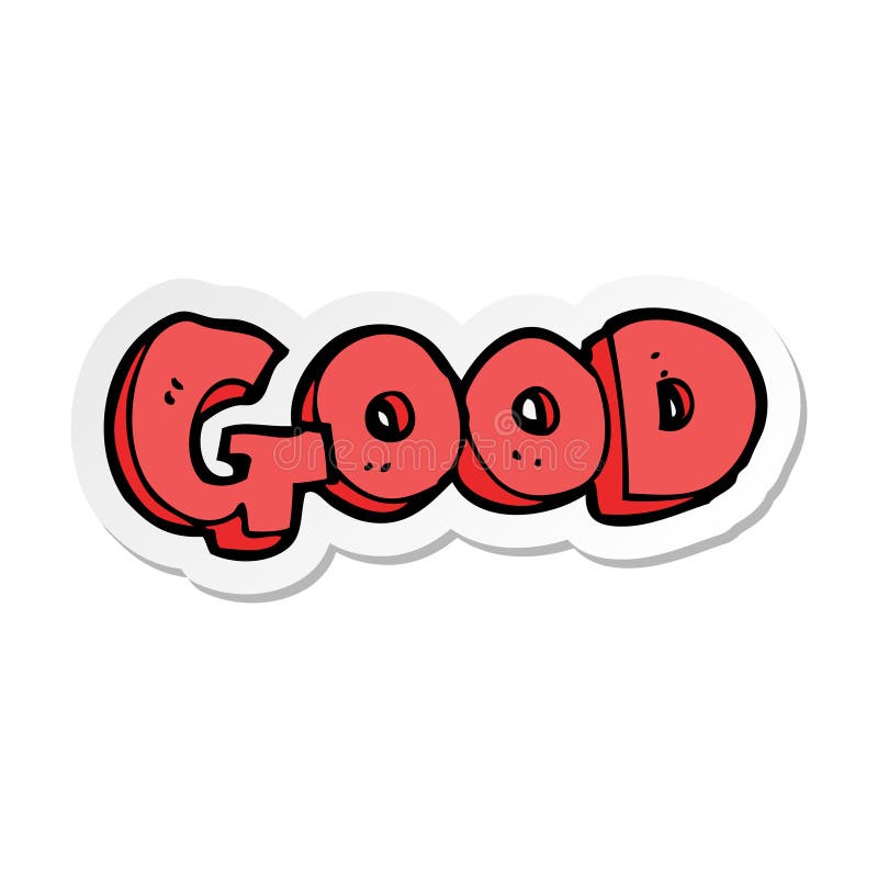Sticker Good Sign Symbol Word Text Cartoon Character Cheerful Clip ...