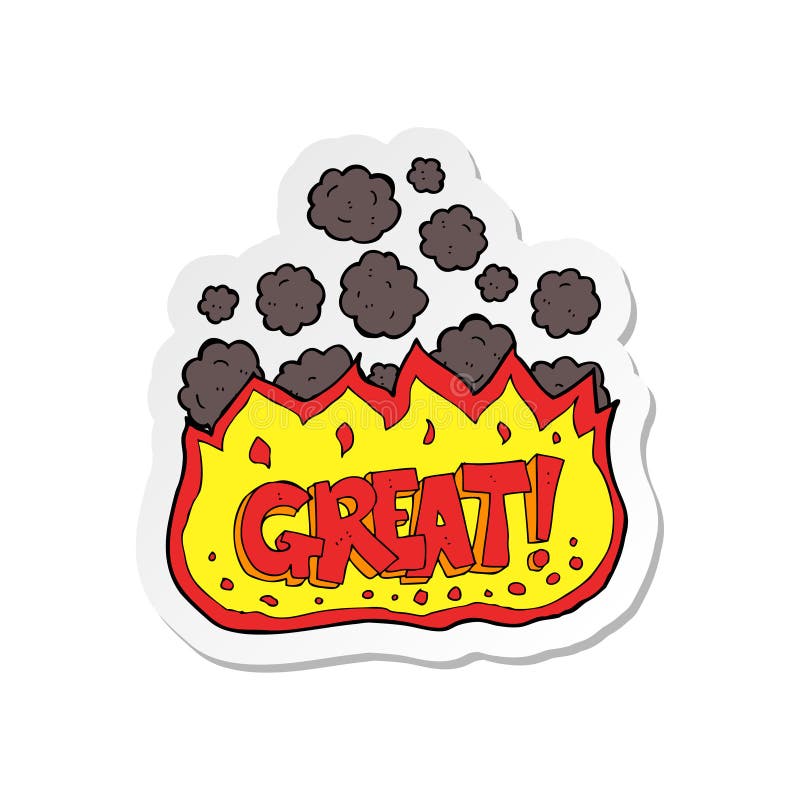 A Creative Sticker of a Cartoon Great Symbol Stock Vector ...