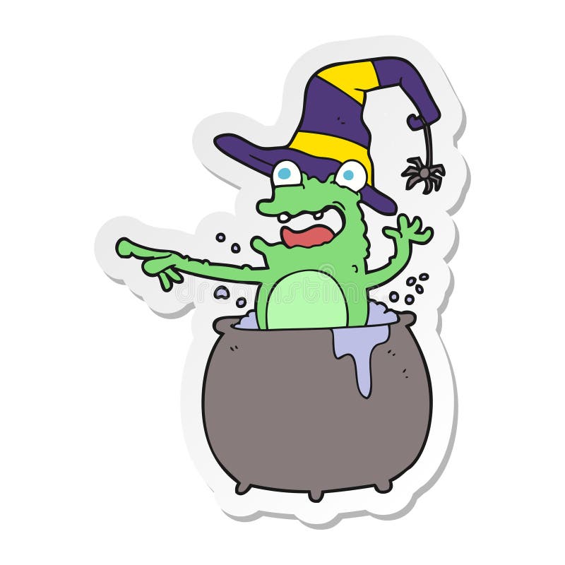 A Creative Sticker of a Cartoon Halloween Toad Stock Vector ...