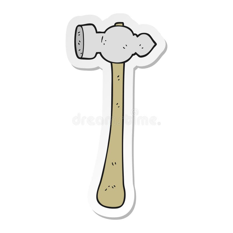 A Creative Sticker of a Cartoon Hammer Stock Vector - Illustration of ...