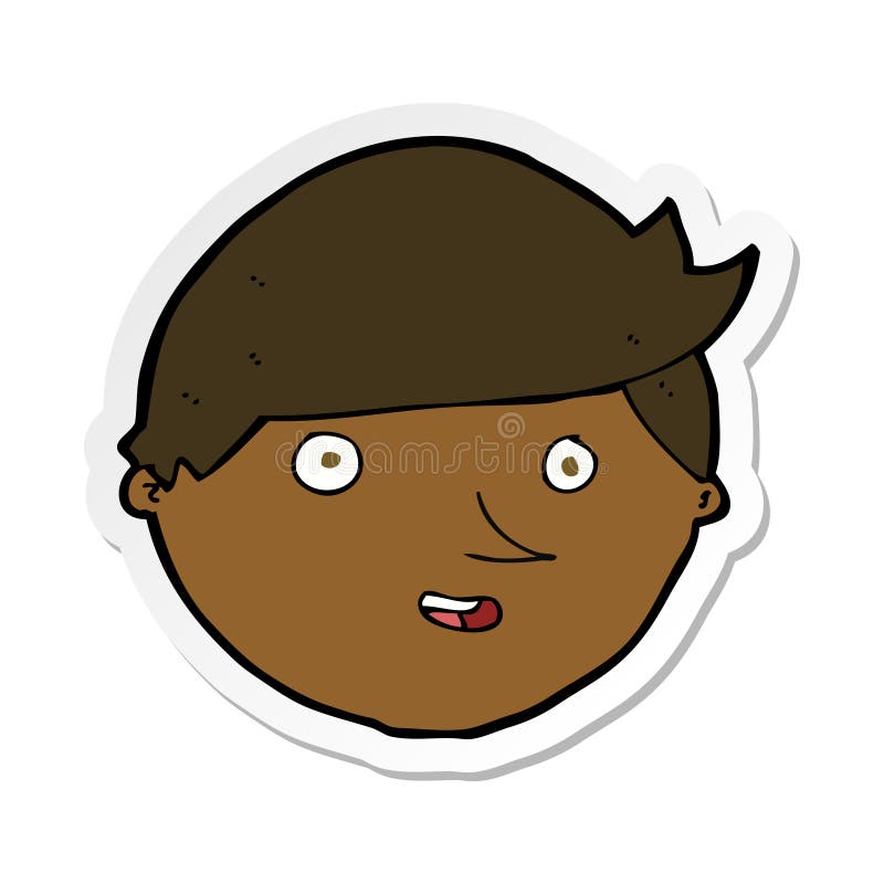 A Creative Sticker of a Cartoon Happy Face Stock Vector - Illustration ...