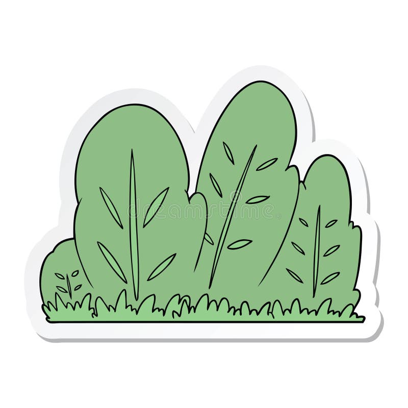 A Creative Sticker of a Cartoon Hedge Stock Vector - Illustration of ...