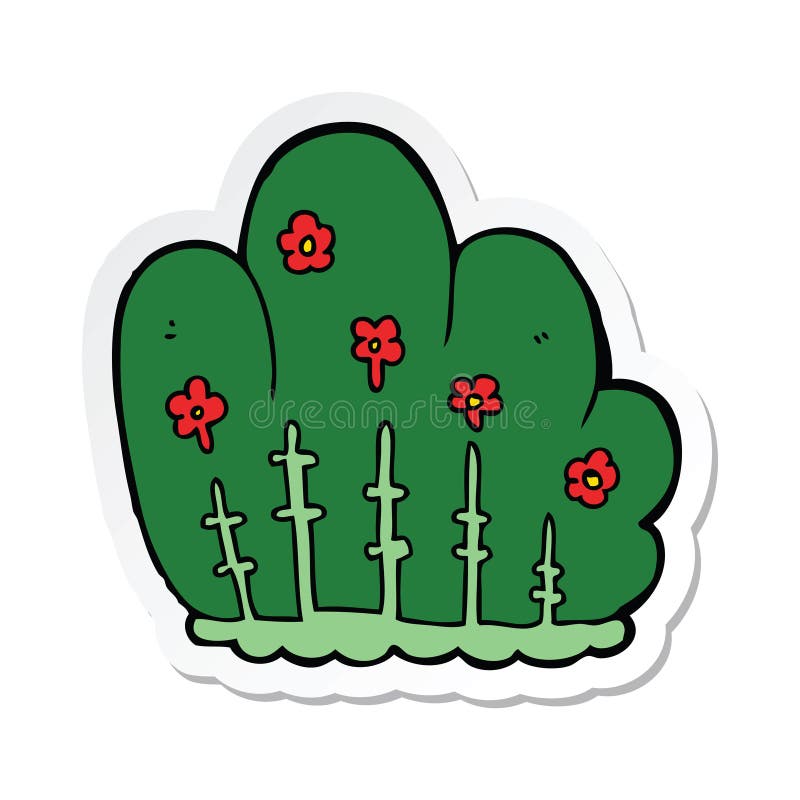 A Creative Sticker of a Cartoon Hedge Stock Vector - Illustration of ...