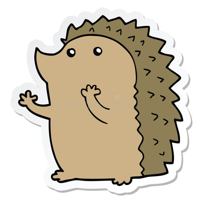 A Creative Sticker of a Cartoon Hedgehog Stock Vector - Illustration of ...
