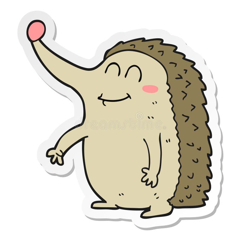A Creative Sticker of a Cartoon Hedgehog Stock Vector - Illustration of ...