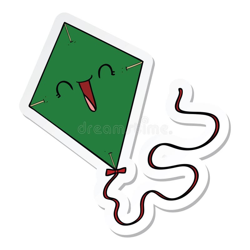 A Creative Sticker of a Cartoon Kite Stock Vector - Illustration of ...