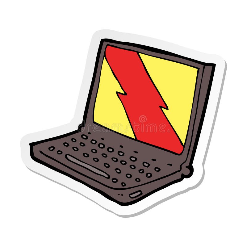Sticker Cartoon Laptop Stock Illustrations – 2,191 Sticker Cartoon ...