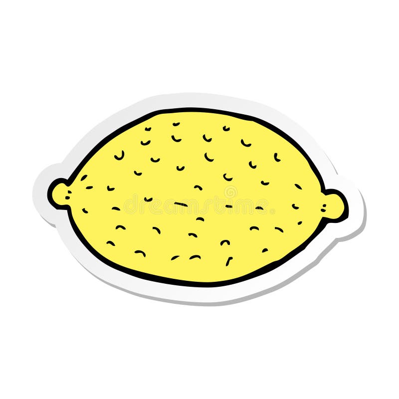 A Creative Sticker of a Cartoon Lemon Stock Vector - Illustration of ...
