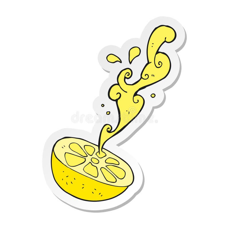A Creative Sticker of a Cartoon Lemon Stock Vector - Illustration of ...