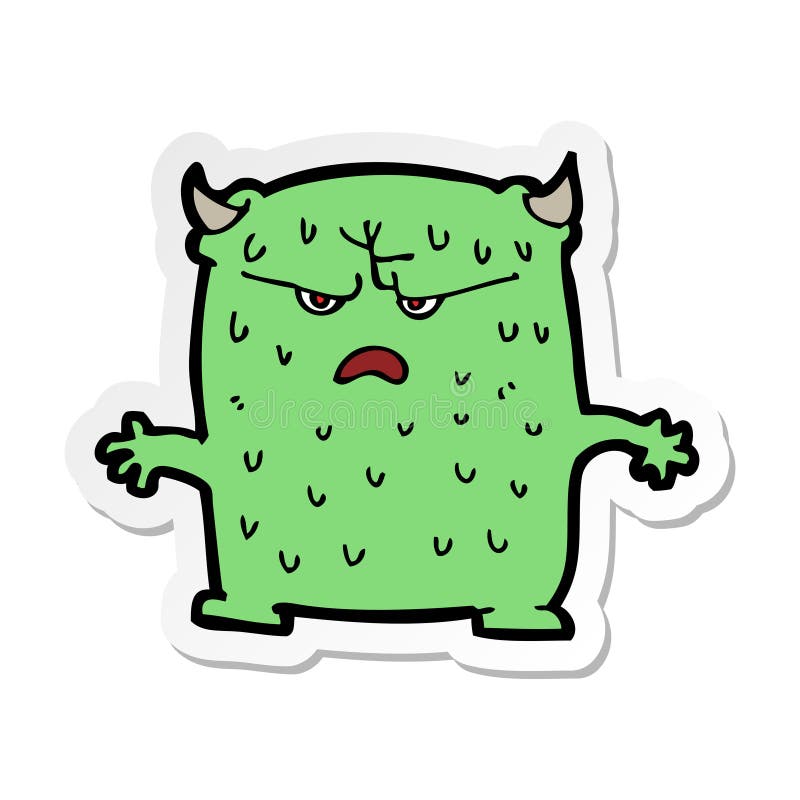 Sticker Little Alien Monster Creature Devil Demon Cartoon Character ...