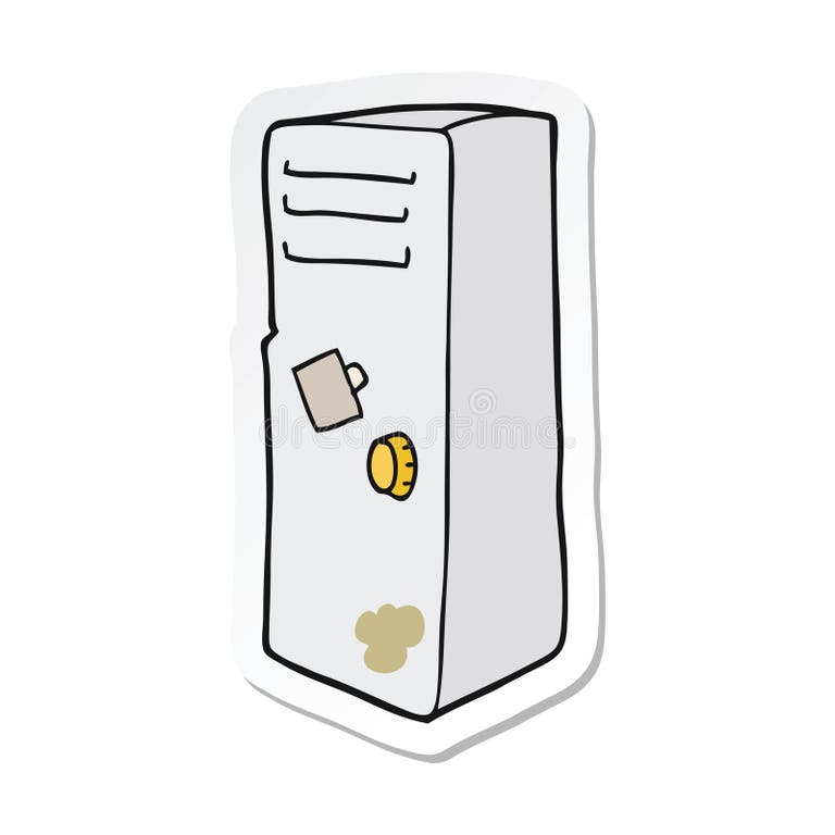 A Creative Sticker of a Cartoon Locker Stock Vector - Illustration of ...