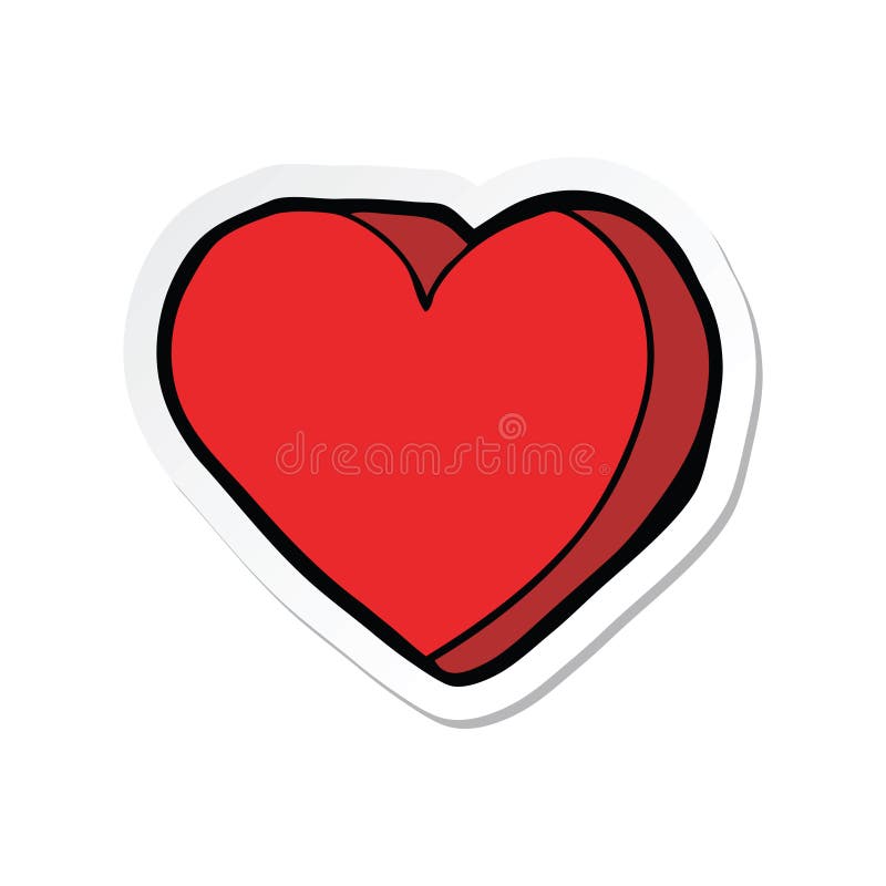 A Creative Sticker of a Cartoon Love Heart Stock Vector - Illustration ...