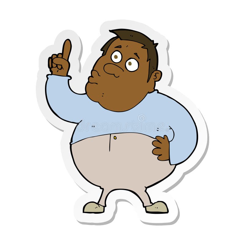 A Creative Sticker of a Cartoon Man Asking Question Stock Vector ...