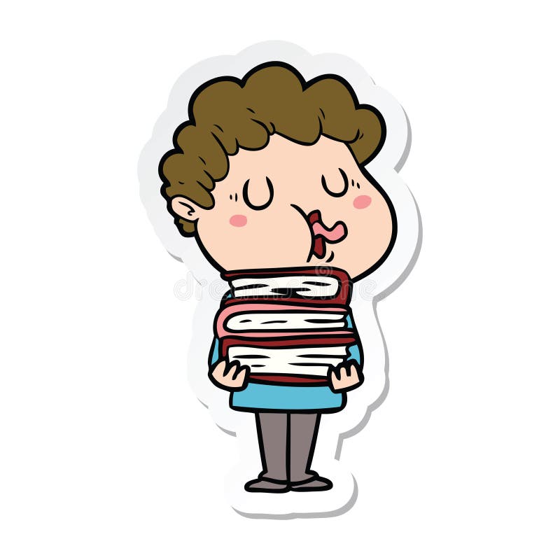 A Creative Sticker of a Cartoon Man Singing Stock Vector - Illustration ...