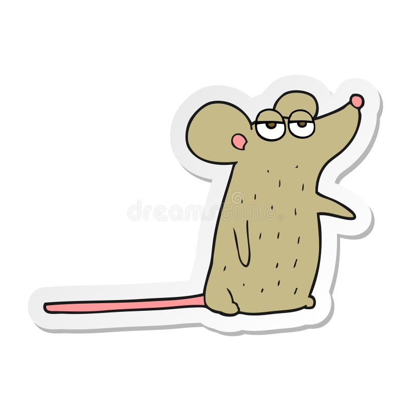 A Creative Sticker of a Cartoon Mouse Stock Vector - Illustration of ...