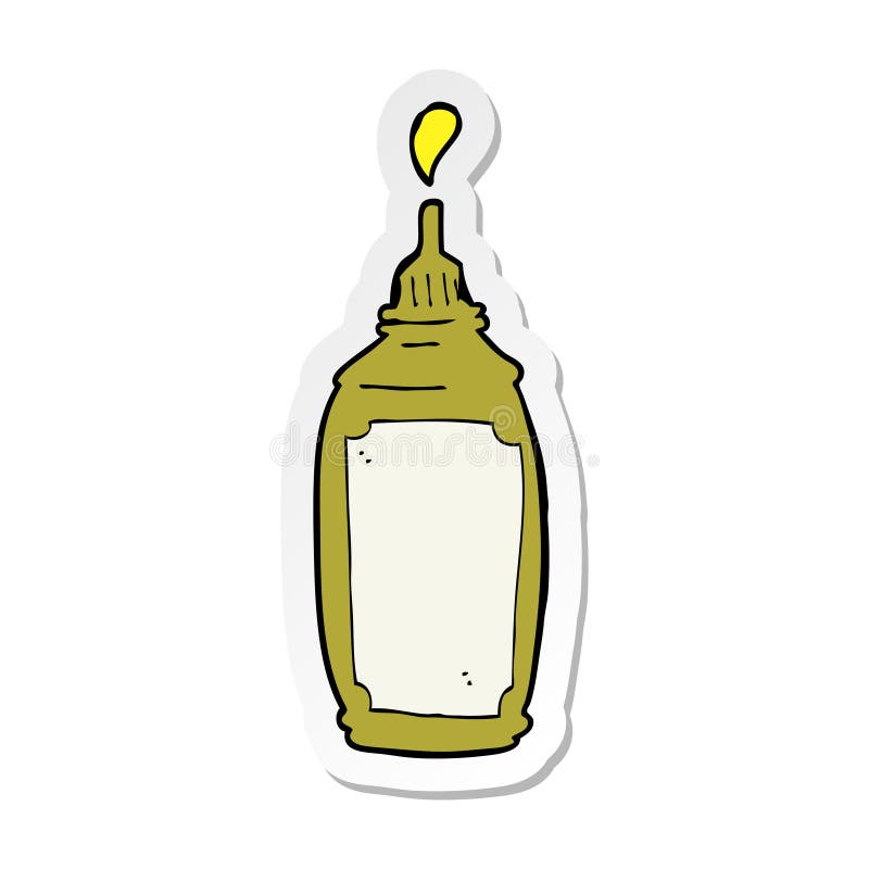 A Creative Sticker of a Cartoon Mustard Bottle Stock Vector ...